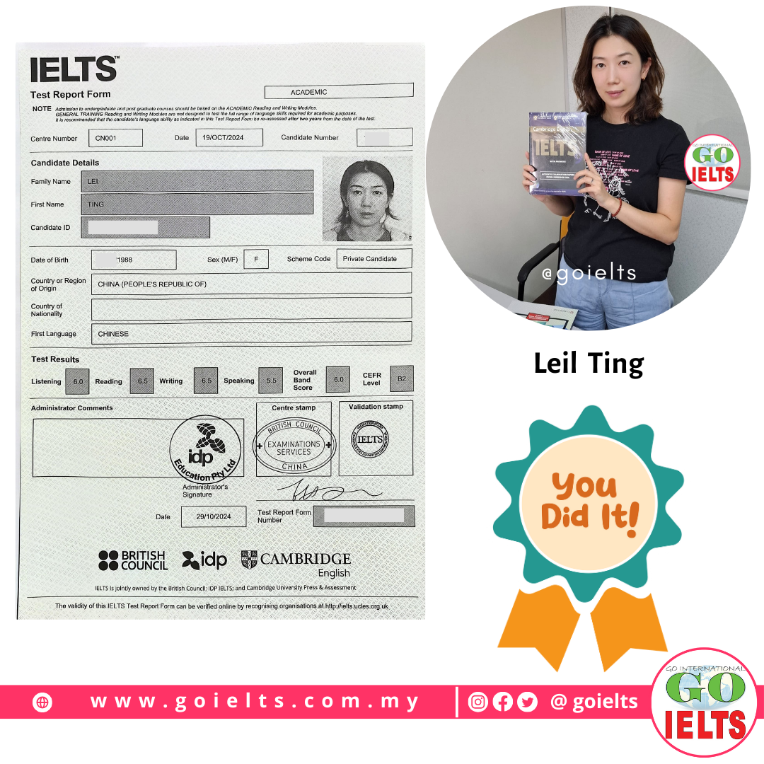 Results - GO IELTS Language Centre